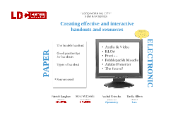 Creating Effective & Interactive Handouts & Resources by Steven McCombe ...