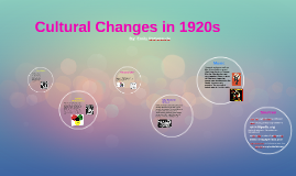 Culture Changes of the 1920s by Sydney Ruth on Prezi