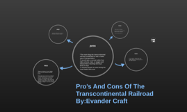 Pro's And Cons Of The Transcontinental Railroad by Evander Craft on Prezi