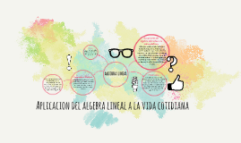 Aplicacion del algebra lineal a la vida cotidiana by Lorena Reyes Perez on Prezi