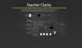 Teacher Clarity by Matt Johnson on Prezi