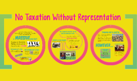Conflict in the Colonies - No Taxation Without Representation by Joey ...