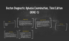 Boston Diagnostic Aphasia Examination, Third Edition by Briana Fish on ...