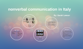 nonverbal communication in Italy by sarah lemarr on Prezi