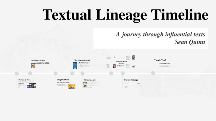 Textual Lineage by Sean Quinn on Prezi