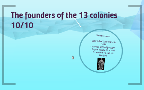 The founders of the 13 colonies by Aaron Ohler on Prezi
