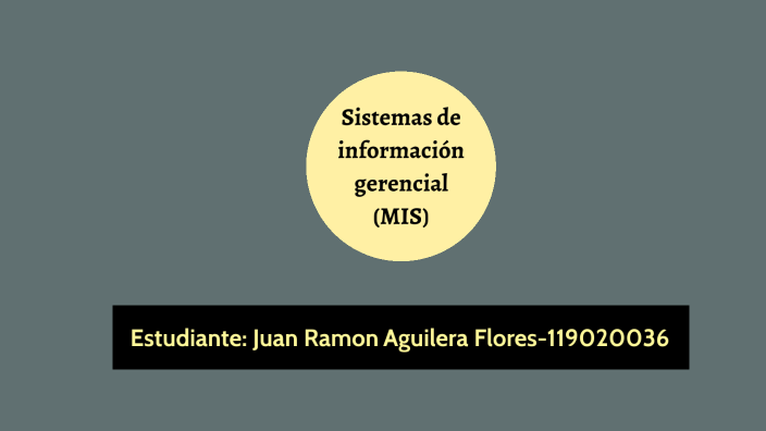 Sistemas de información gerencial (MIS) by juan aguilera on Prezi