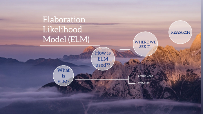 Elaboration Likelihood Model (ELM) by Emi Cruz on Prezi