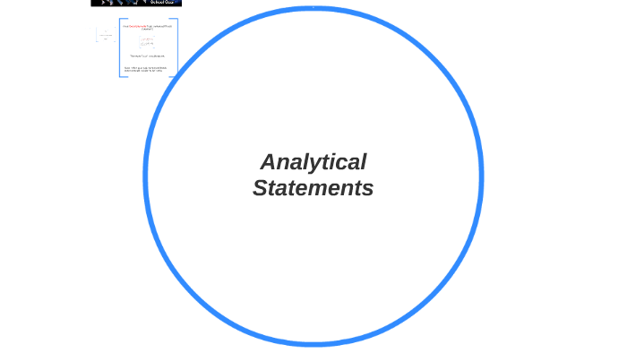 Analytical Statements by david mason on Prezi