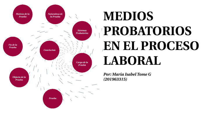 MEDIOS PROBATORIOS EN EL PROCESO LABORAL by Maria Isabel Tome Gregorio ...