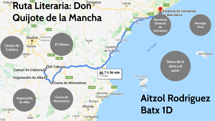 Ruta literaria: Don Quijote de la mancha by aitzol rodriguez on Prezi