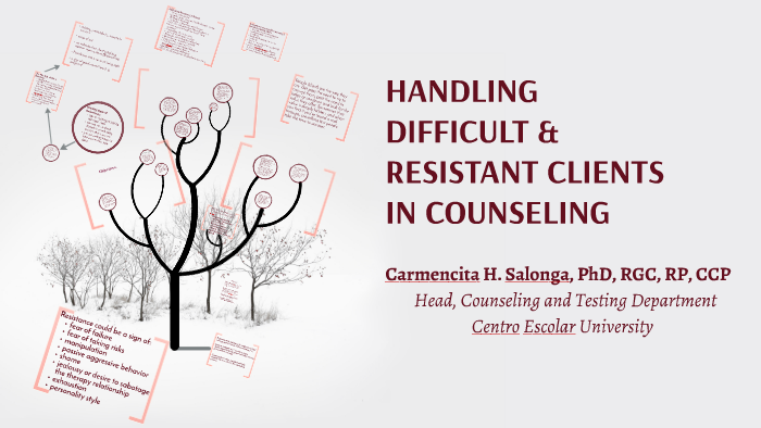 HANDLING DIFFICULT & RESISTANT CLIENTS IN COUNSELING by Cleo Cleo on Prezi