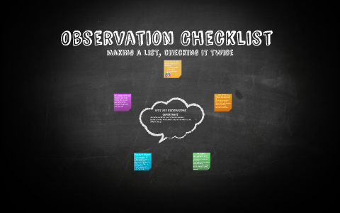 Observation Criteria Checklist by Taylor Fink on Prezi