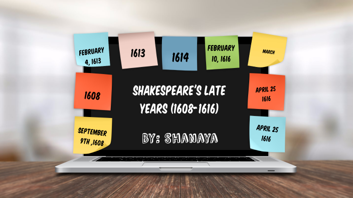 Shakespeare's Late Years 1608-1616 - Shanaya by Shanaya P on Prezi