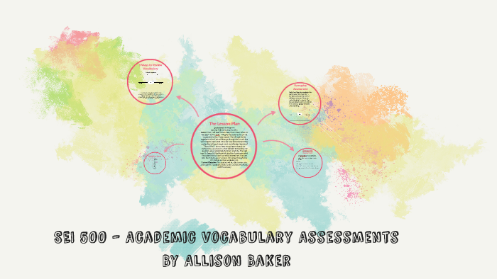 SEI 500 - Academic Vocabulary Assessments by Allison Baker on Prezi
