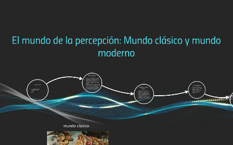 El mundo de la percepcion: Mundo clasico y mundo moderno by Camila ...