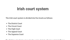 Irish Court System by conor thornton on Prezi Design