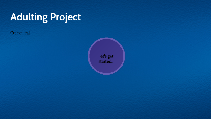 Adulting Project by Gracie Leal on Prezi