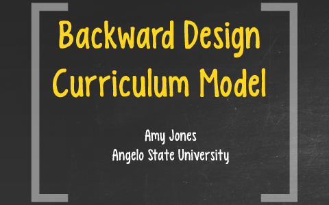 Backward Design Curriculum Model by Amy Jones