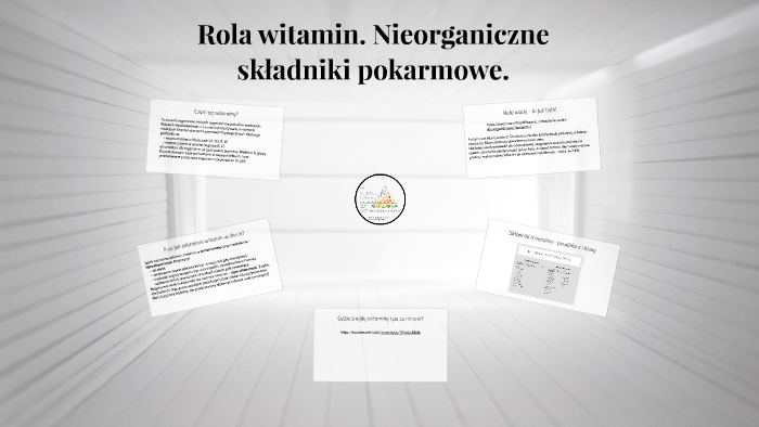 Rola witamin. Nieorganiczne składniki pokarmowe. by Agata Tadeja on Prezi