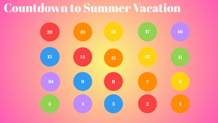 Countdown to Summer Calendar by Montana Wilkoff on Prezi