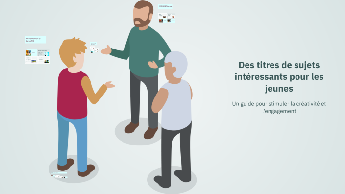 Des titres de sujets intéressants pour les jeunes by rahma sayah on Prezi
