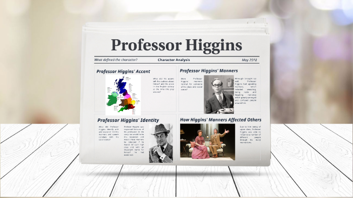 Professor Higgins' Character Analysis by Valerie Stacey on Prezi