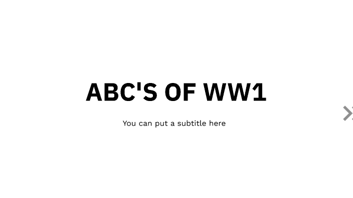ABC'S Of ww1 by Ryland Freeman on Prezi