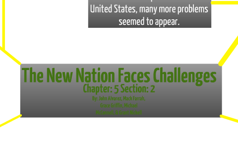 History- Chapter 5 Section 2- The New Nation Faces Challenges by ...