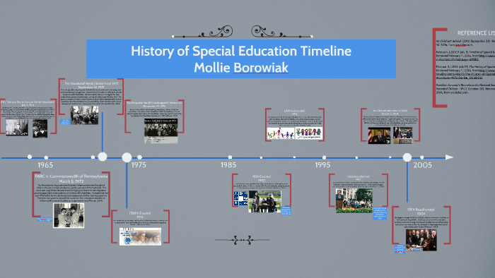 History Of Special Education Timeline By Mollie Borowiak History Of Special Education Timeline By Mollie Borowiak