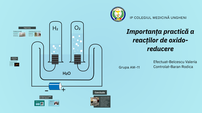 Importanța practică a reacților de oxido-reducere by Valeria Belcescu on Prezi