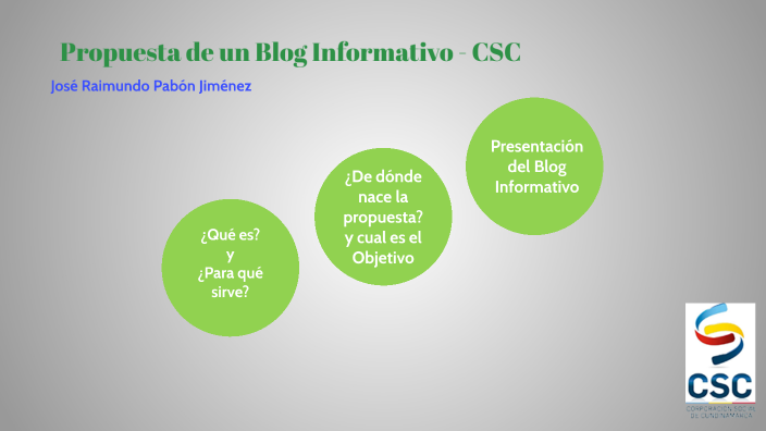 Propuesta de un Blog Informativo CSC by jose raimundo pabon jimenez on ...