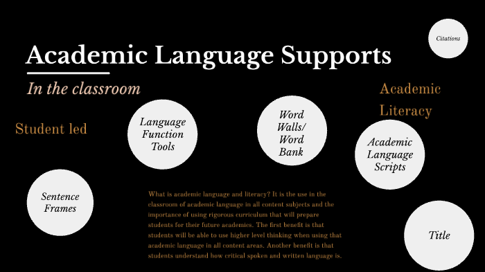 One Pager - Academic Language by Rebeca Riley on Prezi