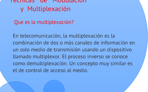 Técnicas de Modulación y Multiplexación by Angelica Lanchas on Prezi
