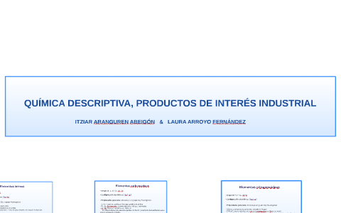 QUÍMICA DESCRIPTIVA. by Pilar Fernandez on Prezi