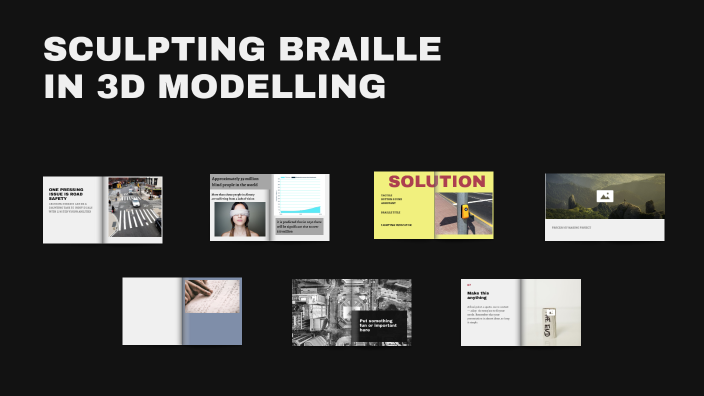 Sculpting Braille in 3D modelling by Danial Zakirkhan