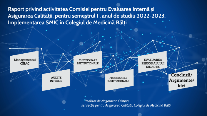 Raport privind activitatea Comisie pentru Evaluarea Interna și ...