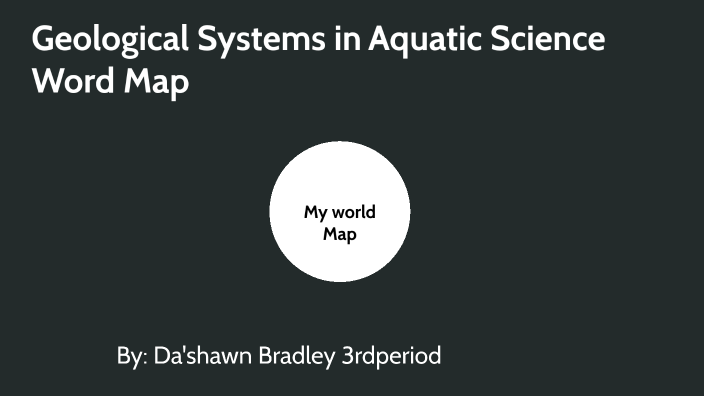 Geological Systems in Aquatic Science Word Map Assignment by Da''Shawn ...
