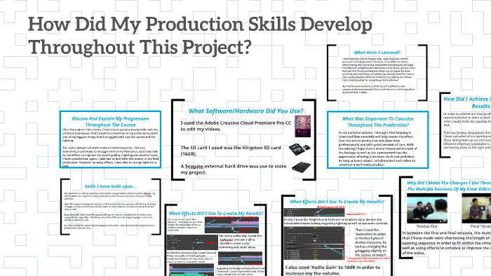 How Did My Production Skills Develop Throughout This Project by ...