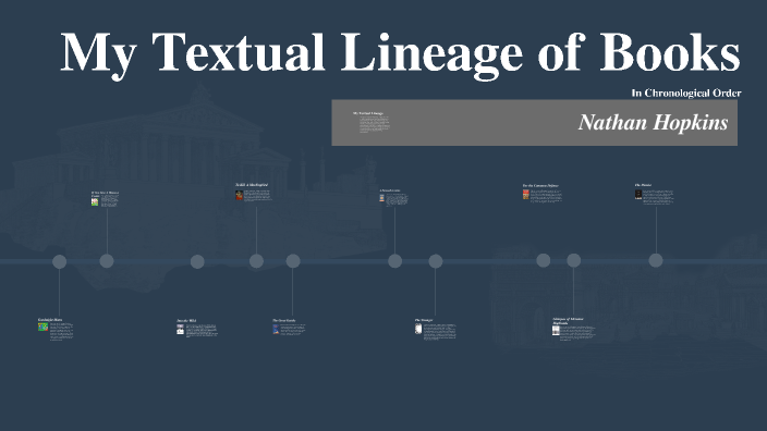 A Textual Lineage of Books by Nathan Hopkins on Prezi
