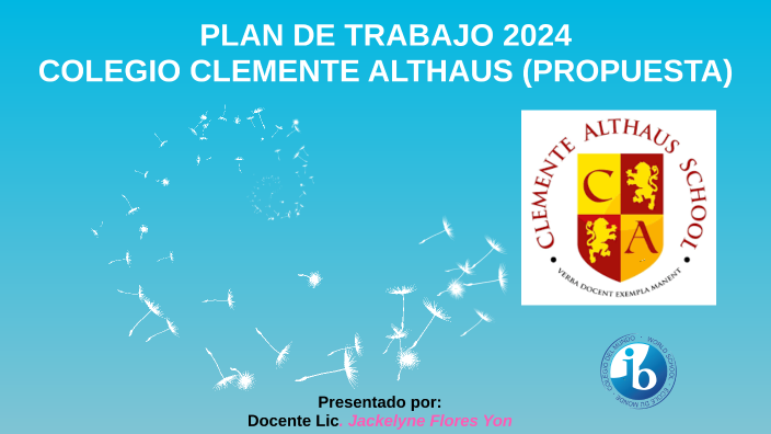 PLAN DE TRABAJO 2024 - CLEMENTE ALTHAUS by Raquel Jackelyne Flores Yon ...