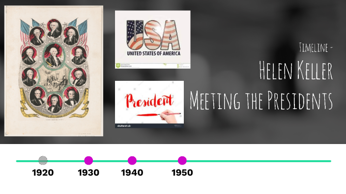Timeline of Helen Keller Meeting the presidents by Minaal Mughal on Prezi