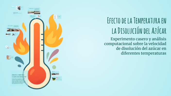 Efecto de la Temperatura en la Disolución del Azúcar by Nathalie miño ...