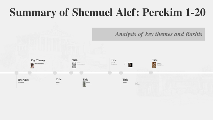 Summary of Shemuel Alef: Perekim 1-20 by Morris Dweck on Prezi