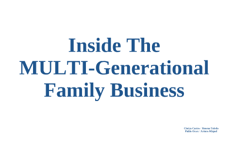Inside The MULTI-Generational Family Business by Arturo Miquel on Prezi