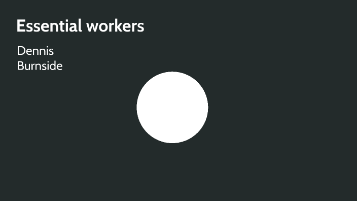 Essential Workers by DENNIS BURNSIDE on Prezi