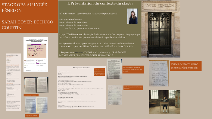 Stage OPA au lycée Fénelon Sarah et Hugo by Sarah Coyer on Prezi