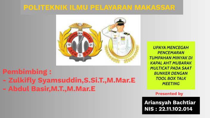 UPAYA MENCEGAH PENCEMARAN TUMPAHAN MINYAK DI KAPAL AHT MUBARAK MULTICAT ...