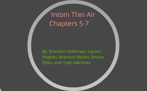 "Into Thin Air" Chapters 5-7 by Brandon Holleman on Prezi