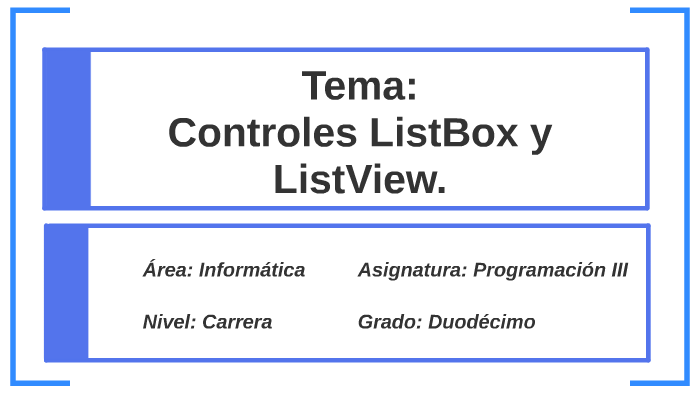 ListBox y ListView by Lizbeth Rivera on Prezi